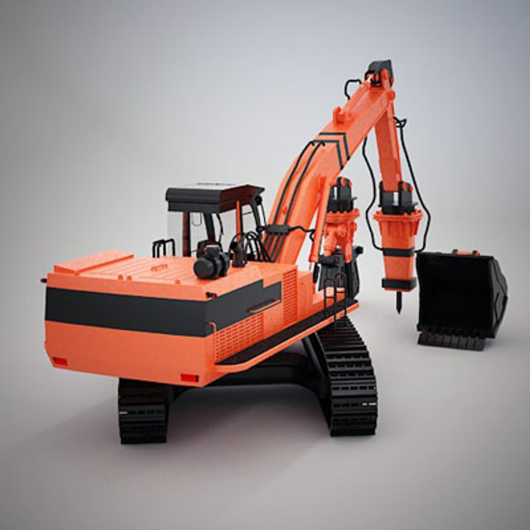 Excavator Attachment 3d Model