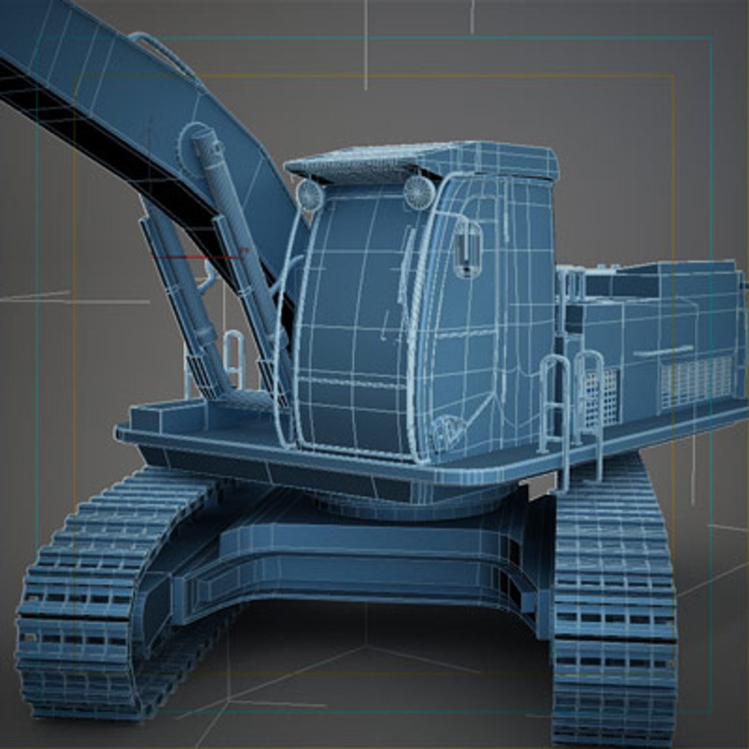 Excavator Attachment 3d Model