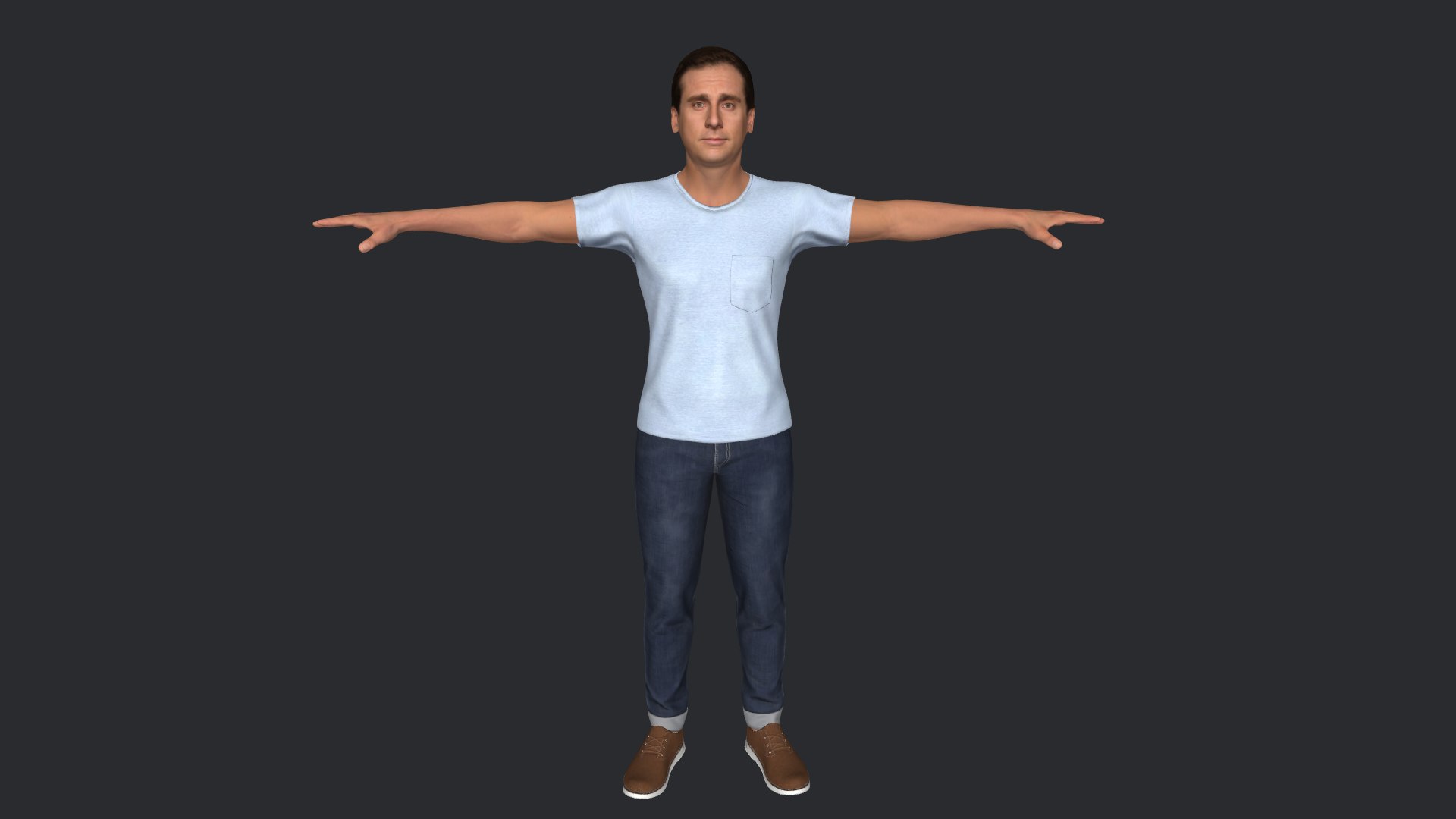 3D Michael Scott Hyper Realistic Full Body Fully Rigged 3D Character ...