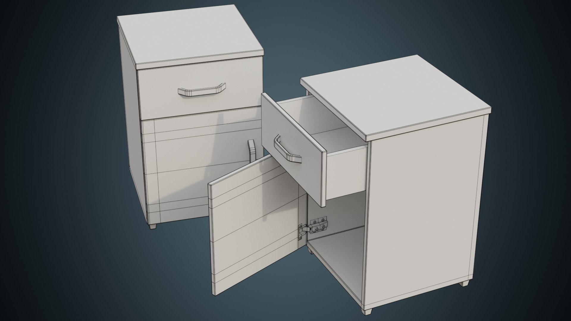 3D Bedside Table 1 Basic - TurboSquid 2123088
