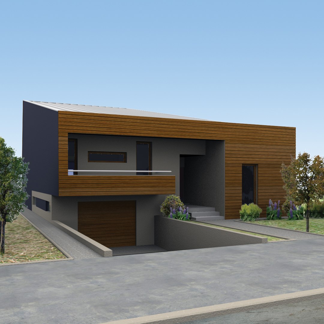 3d modern house model