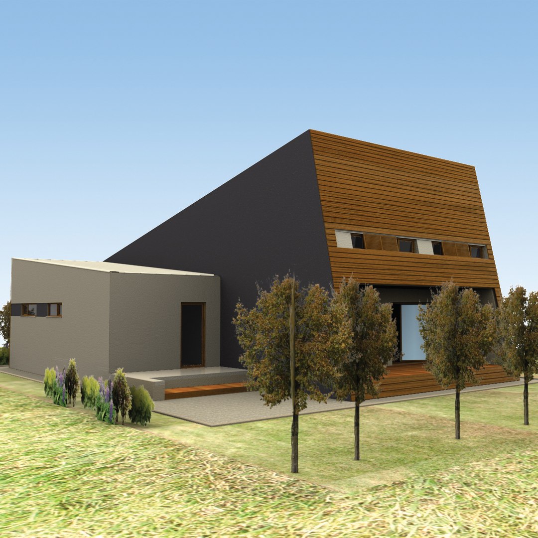 3d modern house model
