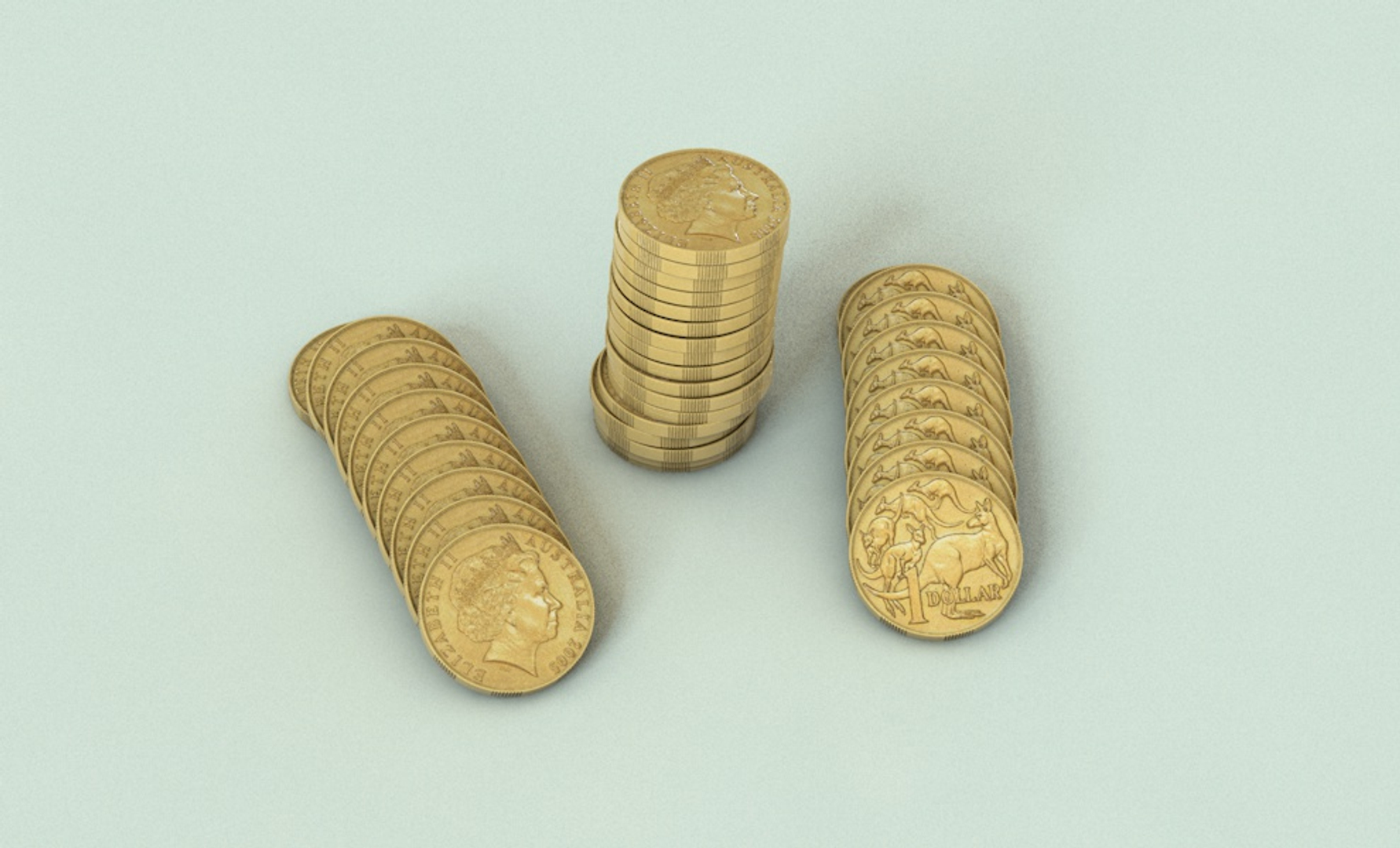 australian dollar coin 3d model