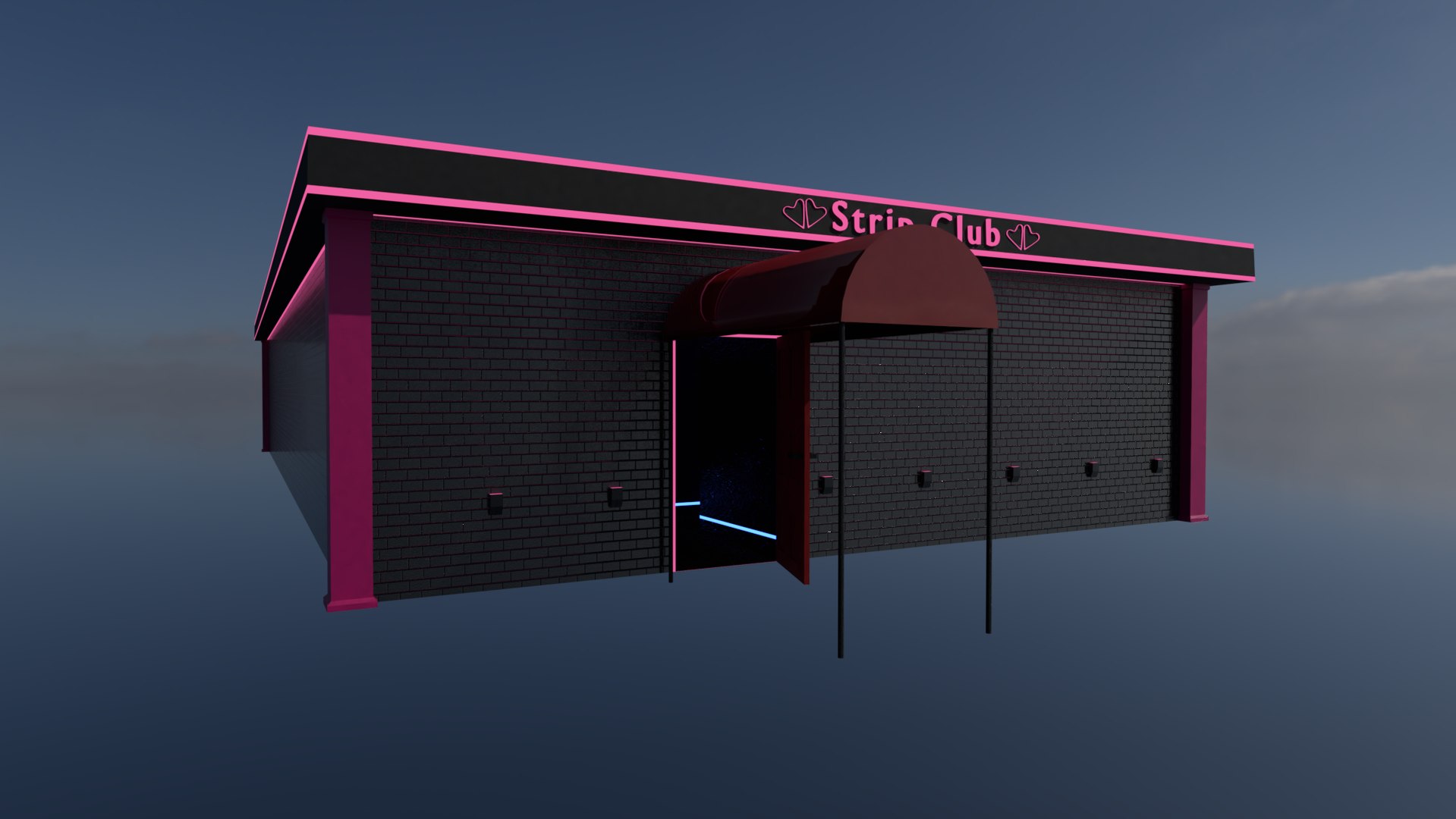 Strip Club Exterior And Interior 3D Model - TurboSquid 2190735