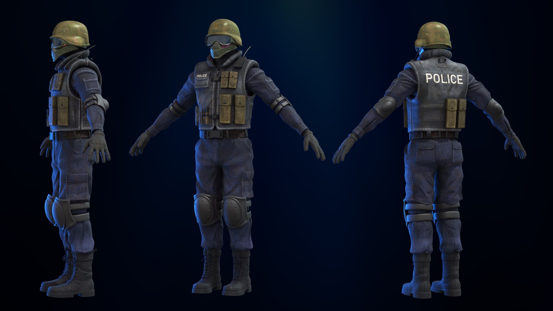 FBI Agent Soldier Police SWAT 3D Model - TurboSquid 1907143