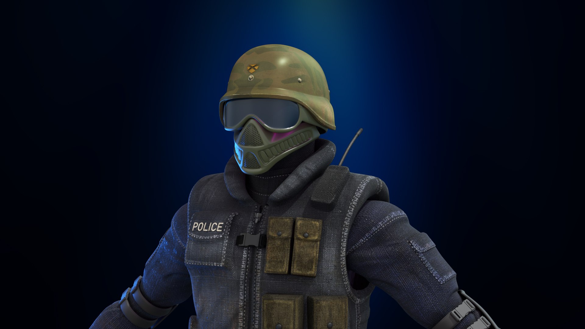 FBI Agent Soldier Police SWAT 3D Model - TurboSquid 1907143