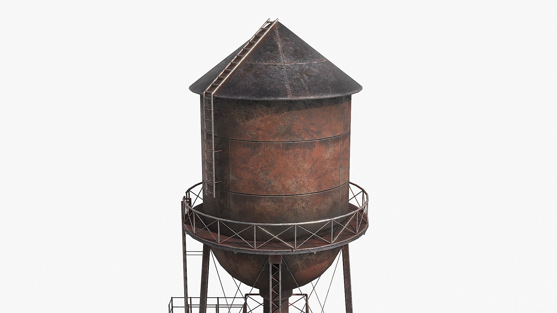 3D Model Vintage Water Tower Collection - TurboSquid 2384583