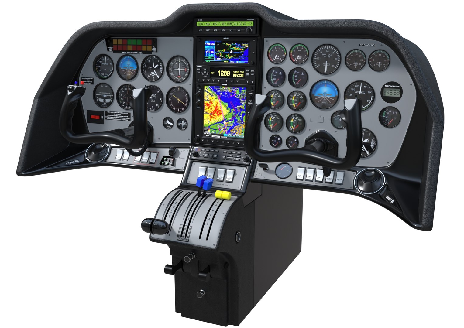 Aircraft Control Panel And Seats 3 Model - TurboSquid 1845993