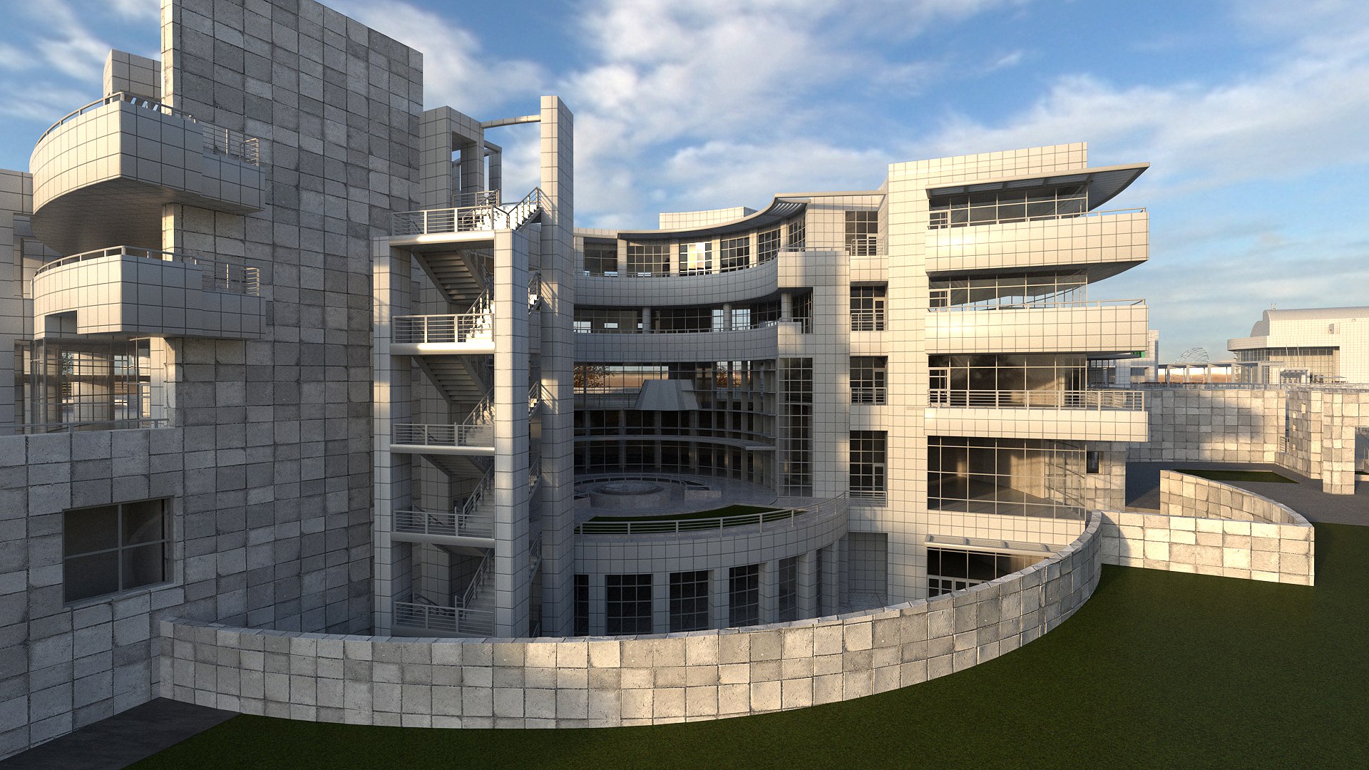 3D Model Getty Center - TurboSquid 2193013