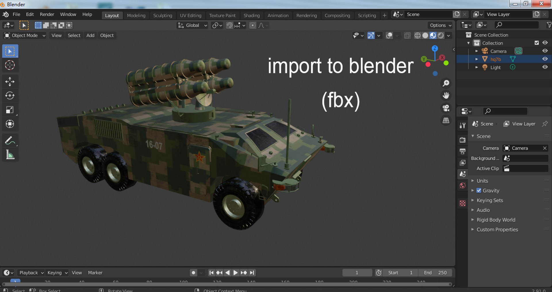 Chinese HQ7b Missile Launcher 3D Model - TurboSquid 2218564