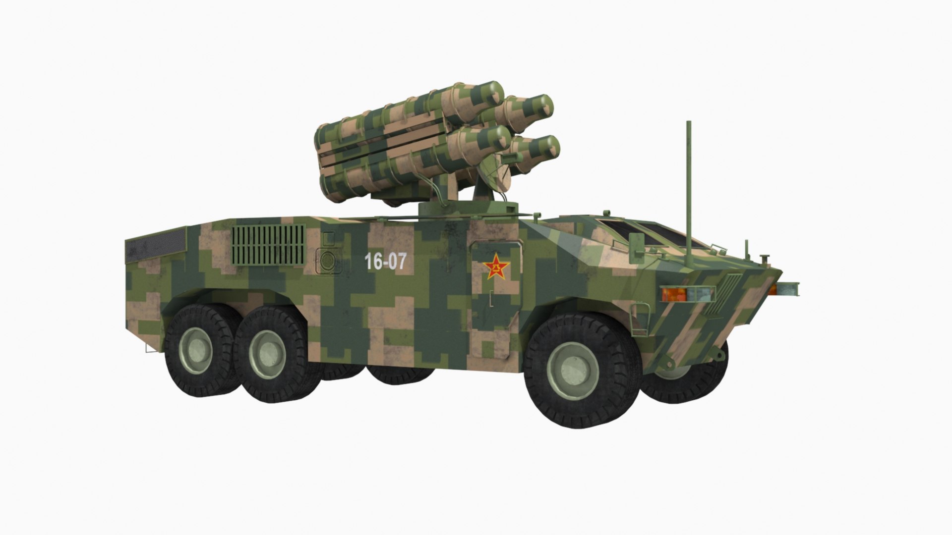 Chinese HQ7b Missile Launcher 3D Model - TurboSquid 2218564
