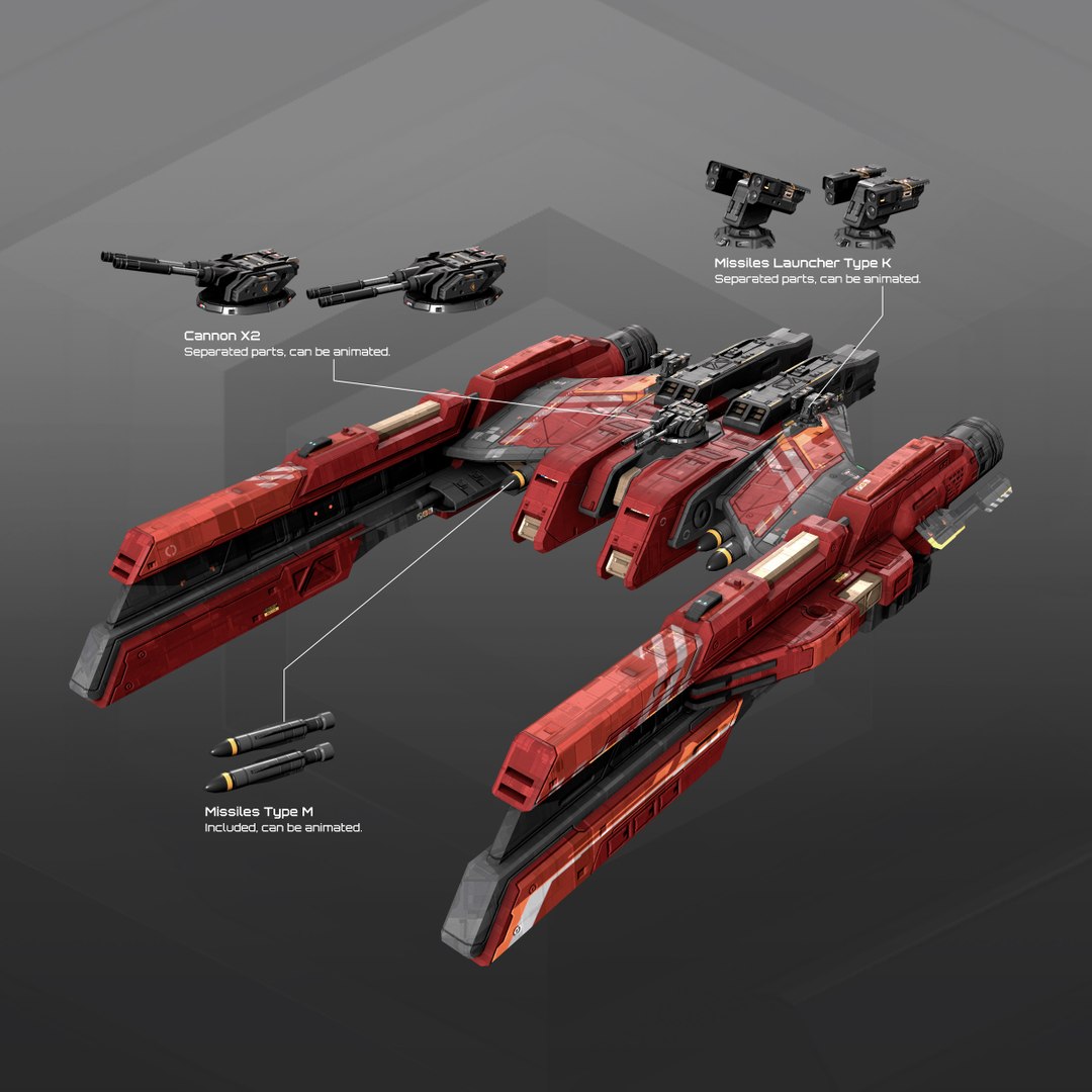 3D Light Frigate - TurboSquid 1433245