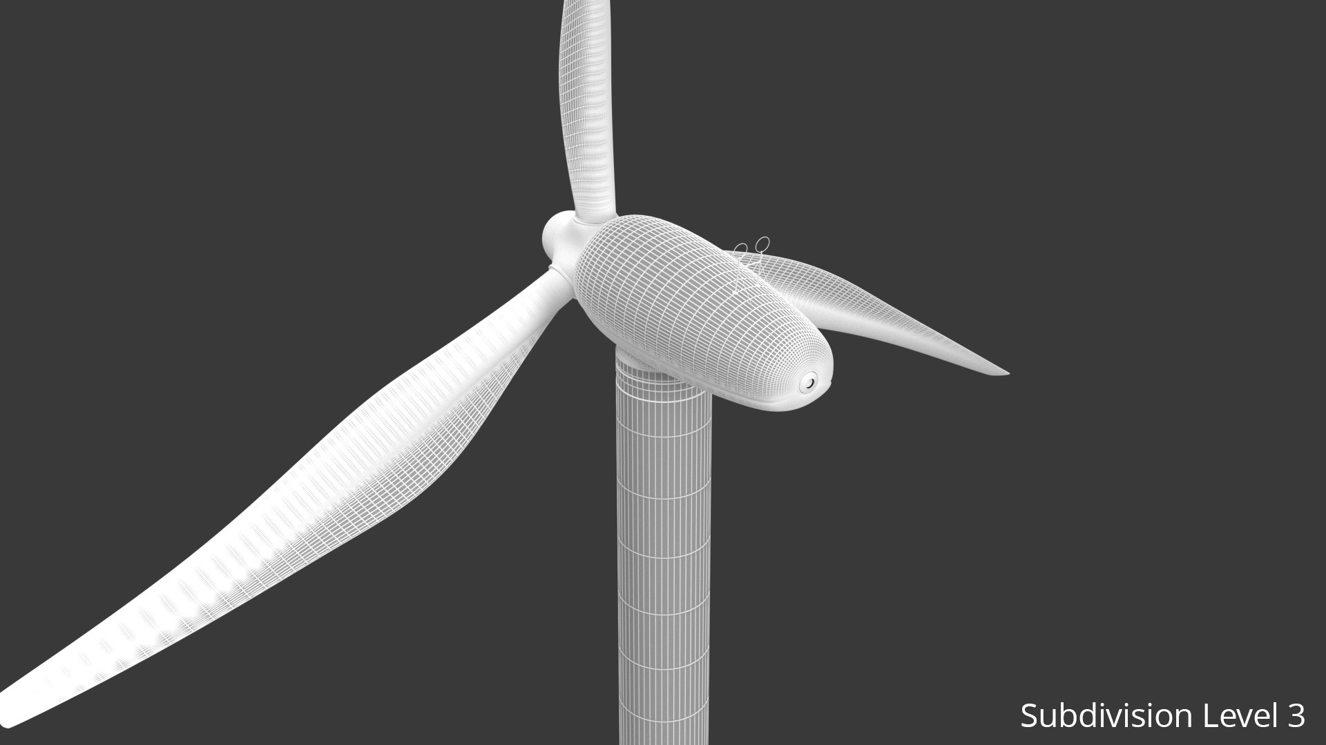 Modular Wind Turbine Generator 3d Model
