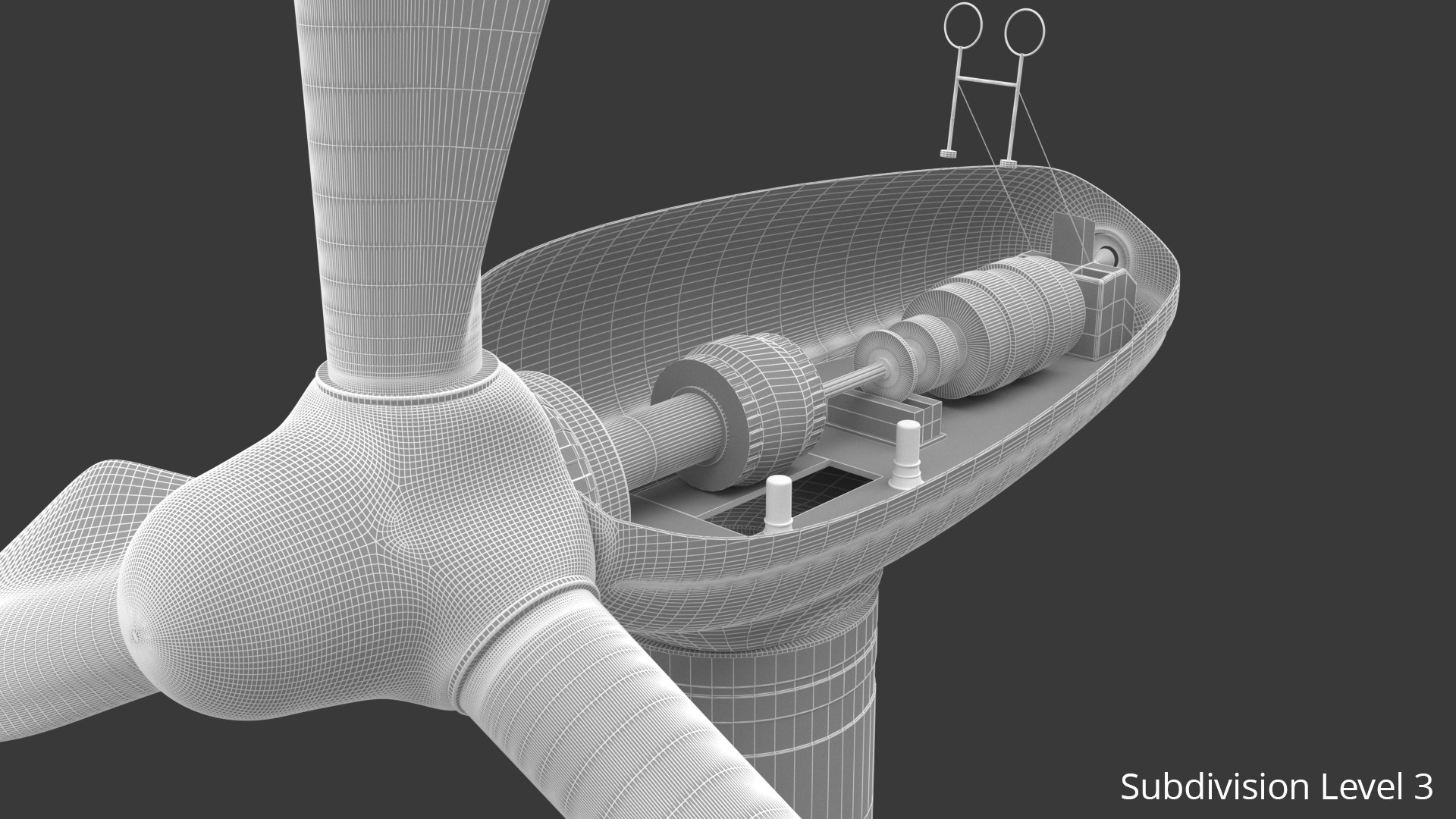 Modular Wind Turbine Generator 3d Model