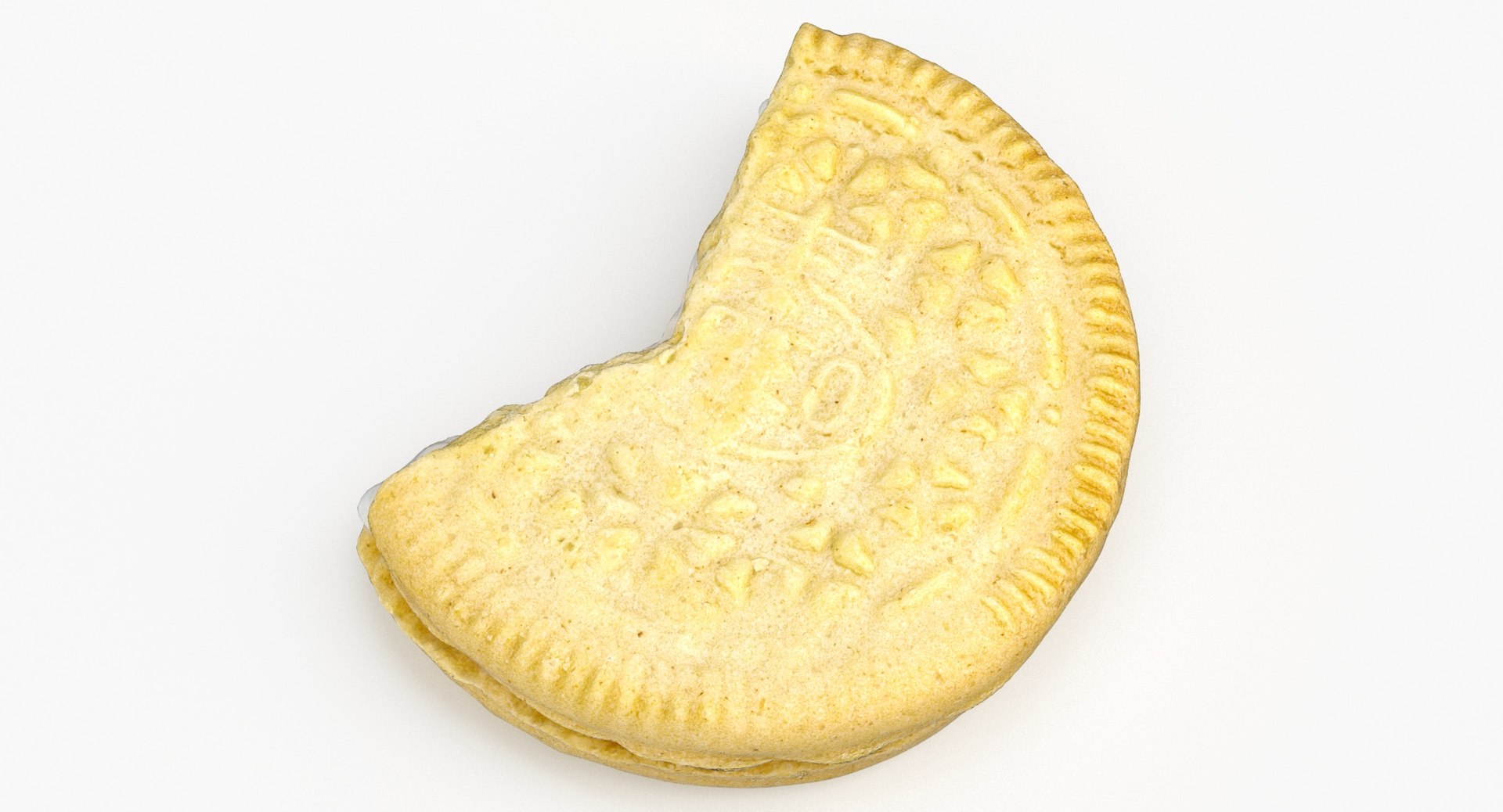 3D Oreo Cookie White 01 Bitten - TurboSquid 2060376