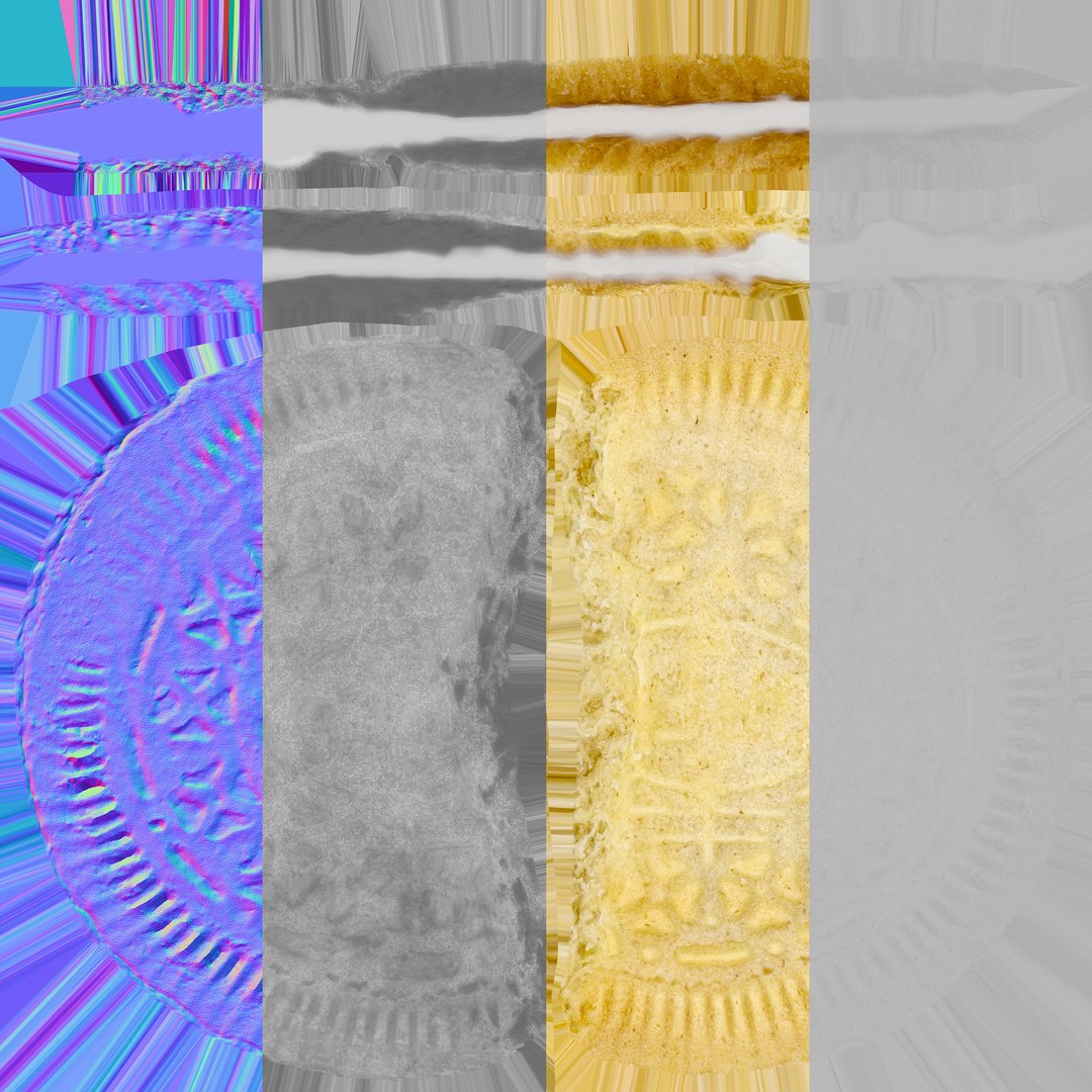 3D Oreo Cookie White 01 Bitten - TurboSquid 2060376