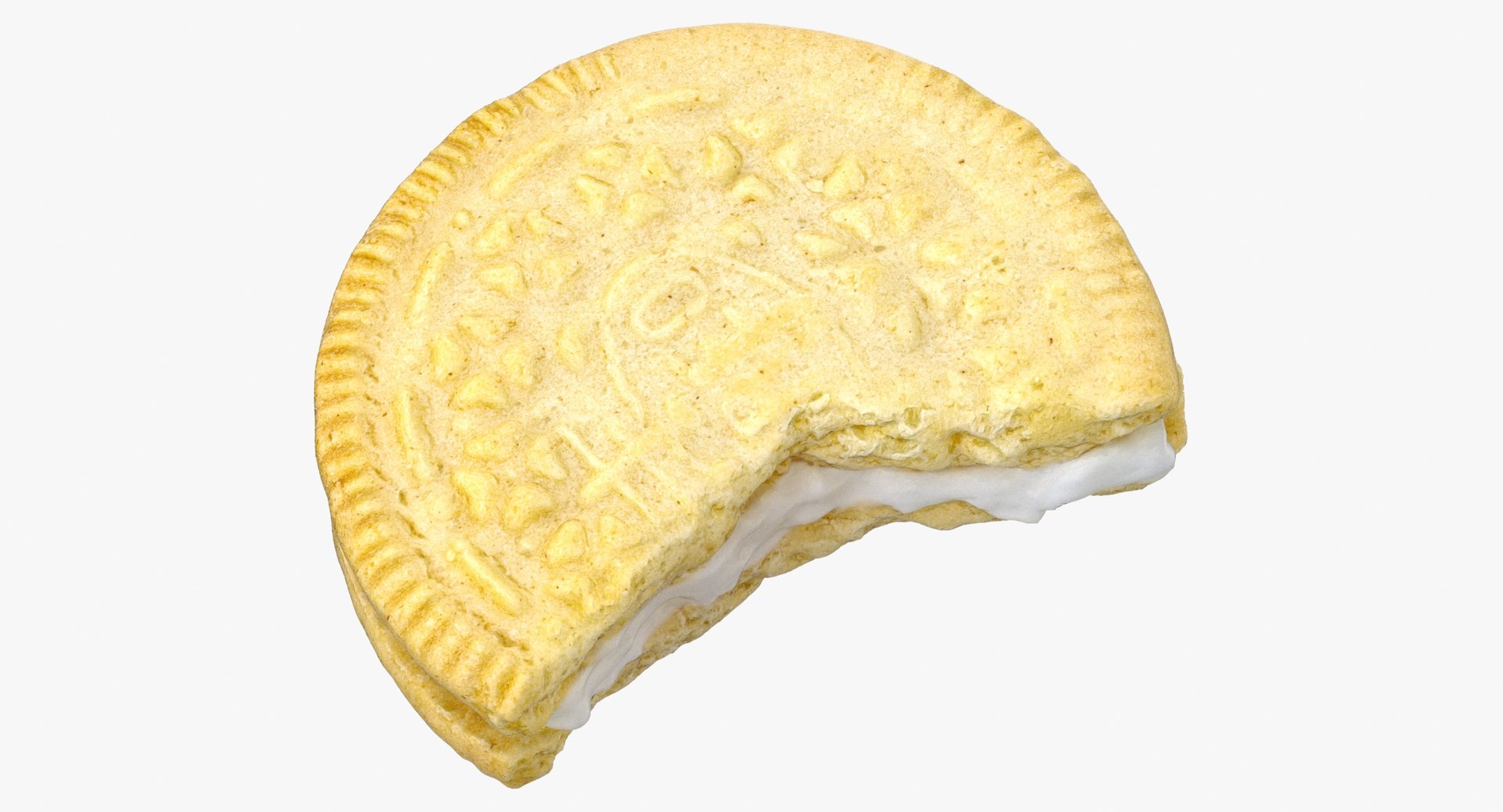 3D Oreo Cookie White 01 Bitten - TurboSquid 2060376