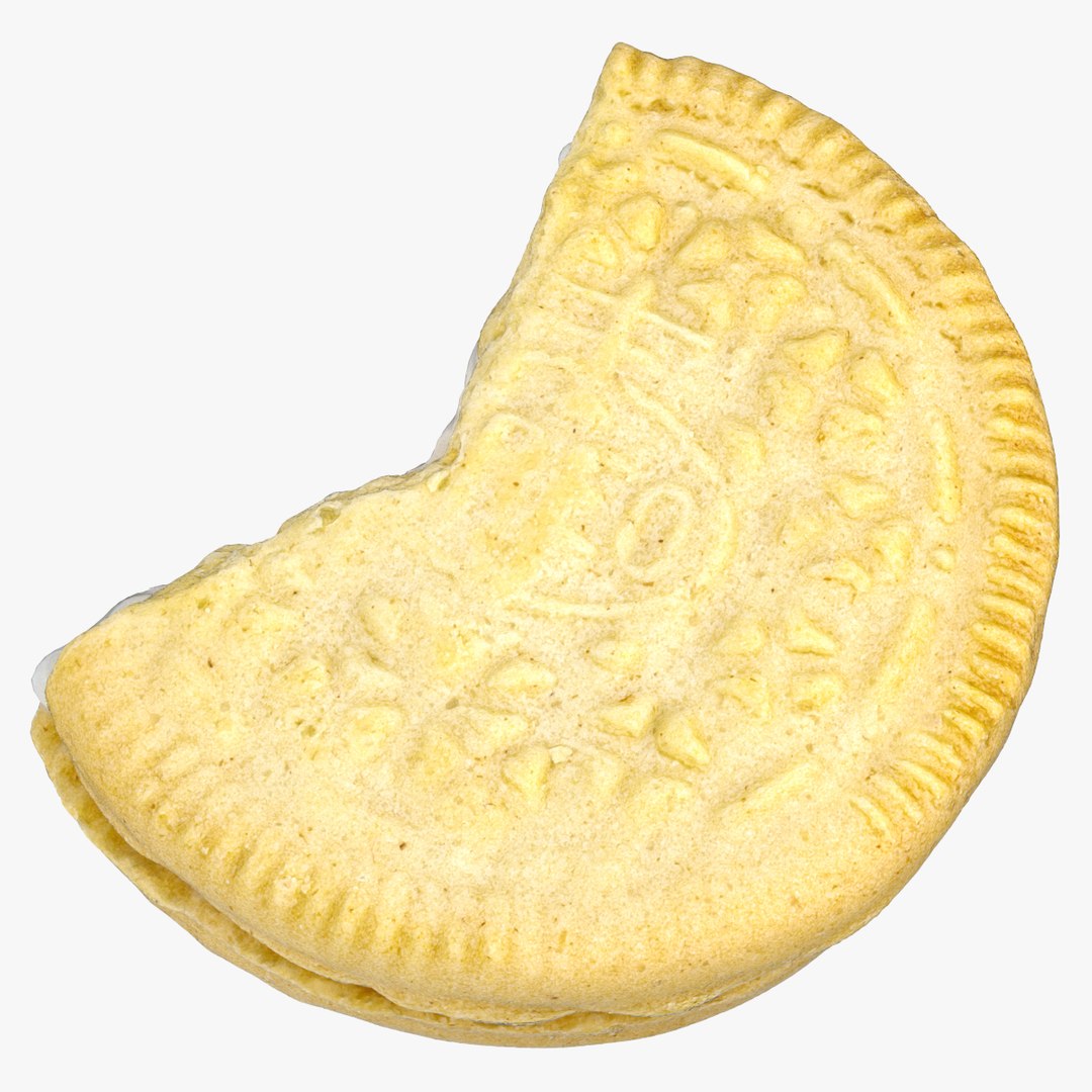 3D Oreo Cookie White 01 Bitten - TurboSquid 2060376