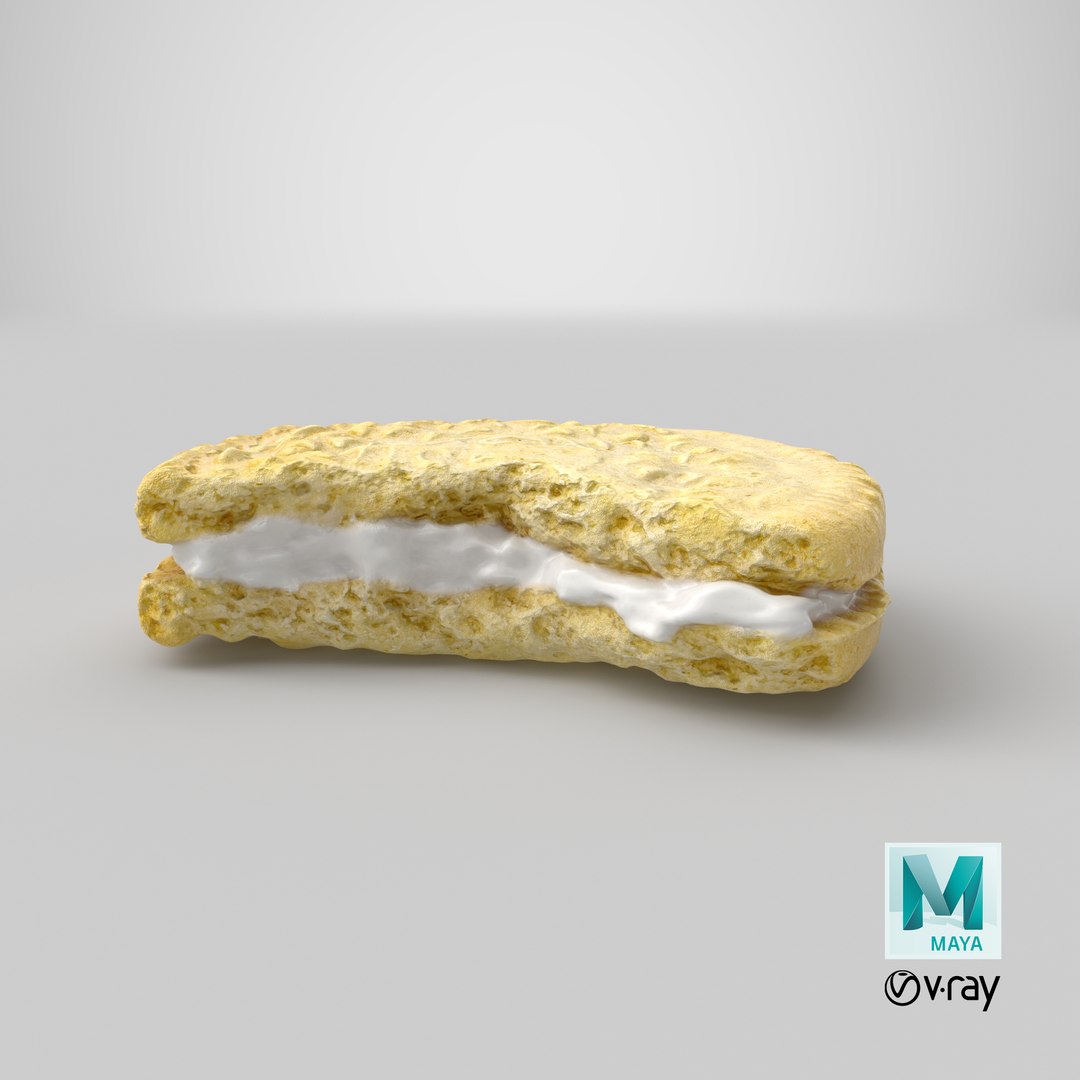 3D Oreo Cookie White 01 Bitten - TurboSquid 2060376