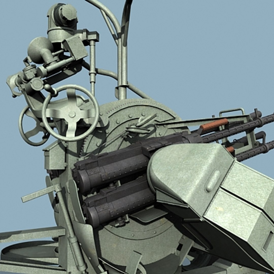 3d Model Soviet Zpu-4