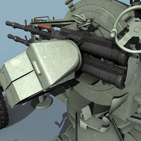 3d model soviet zpu-4