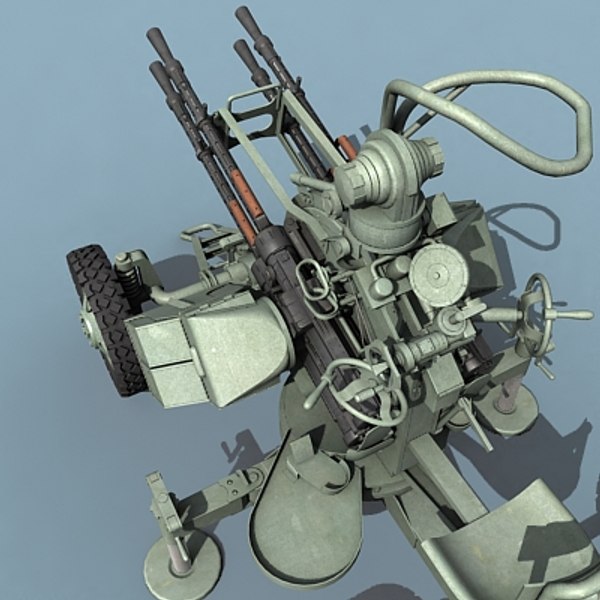 3d model soviet zpu-4