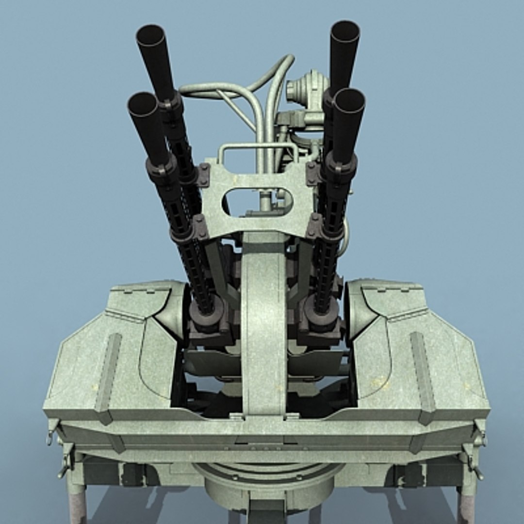 3d Model Soviet Zpu-4