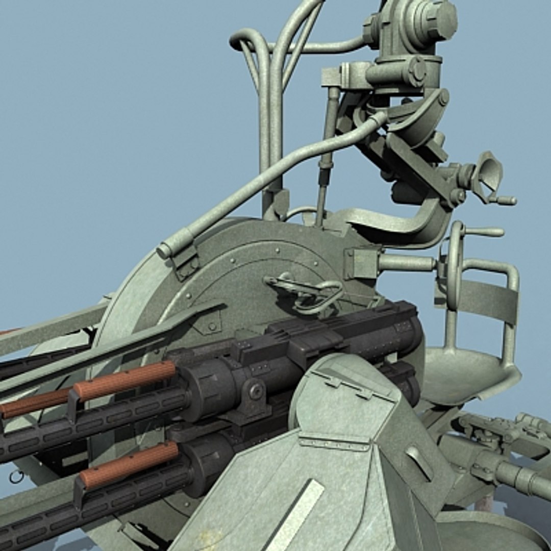 3d Model Soviet Zpu-4