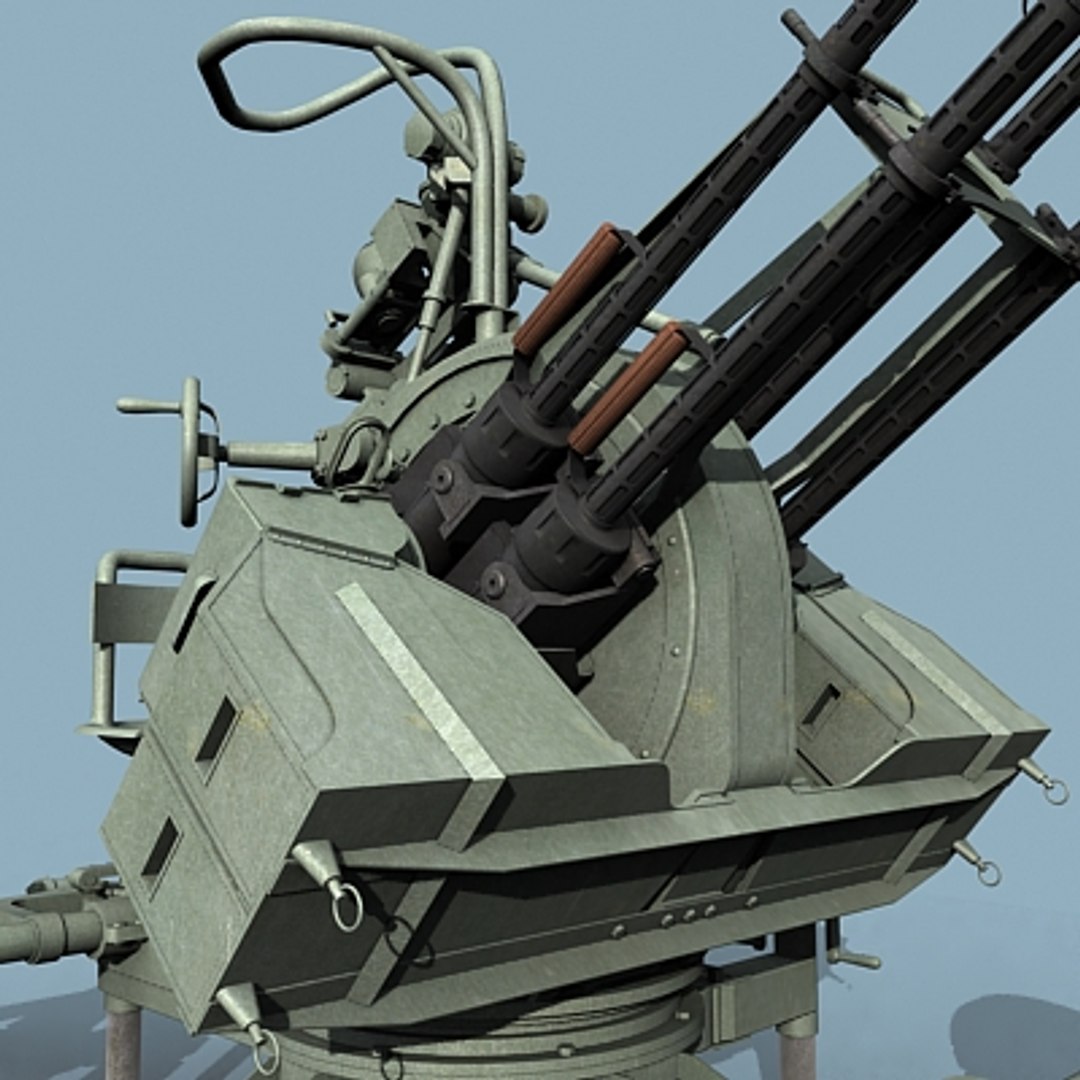 3d Model Soviet Zpu-4