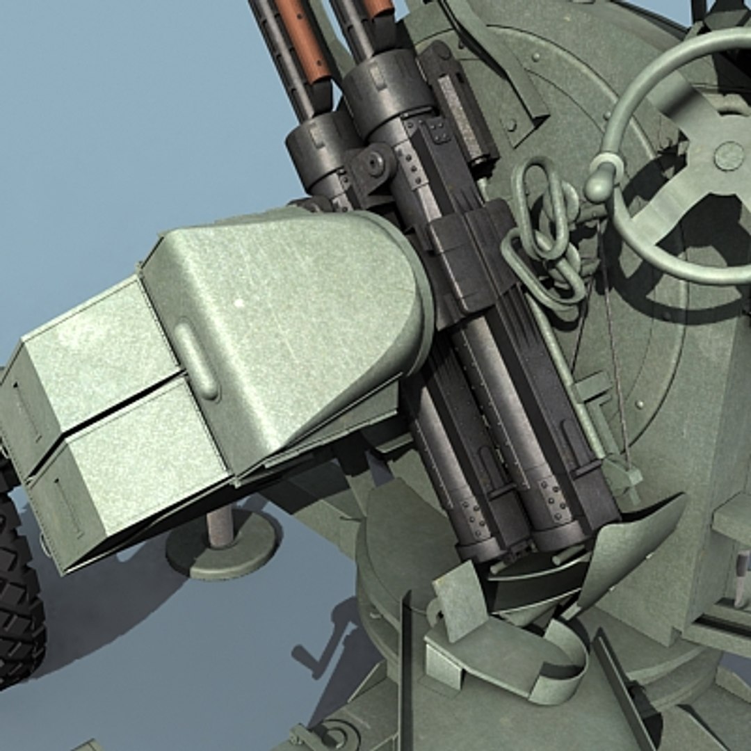 3d Model Soviet Zpu-4