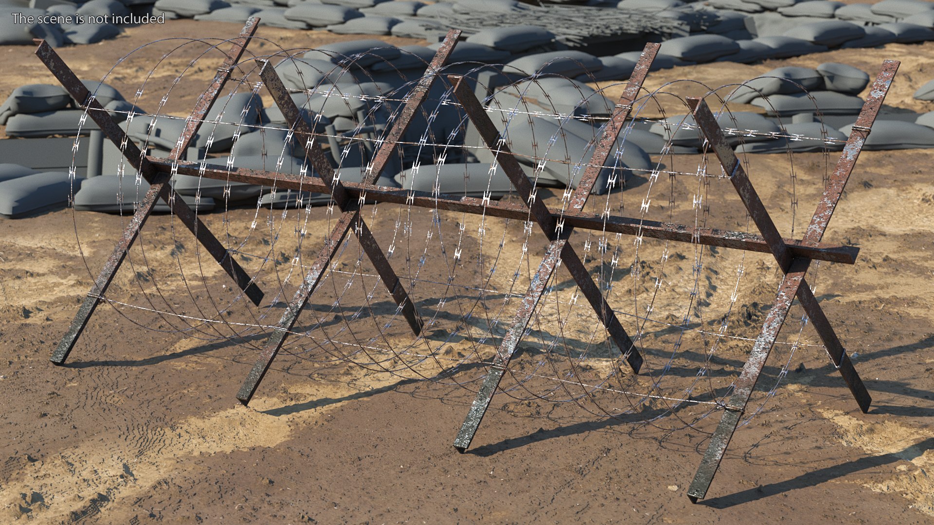 3D Razor Wire Coil Barrier Model - TurboSquid 1713197