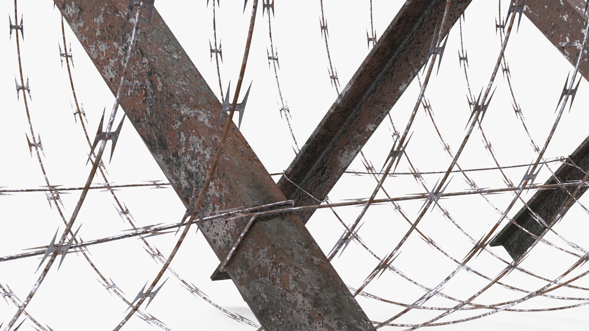 3D razor wire coil barrier model - TurboSquid 1713197