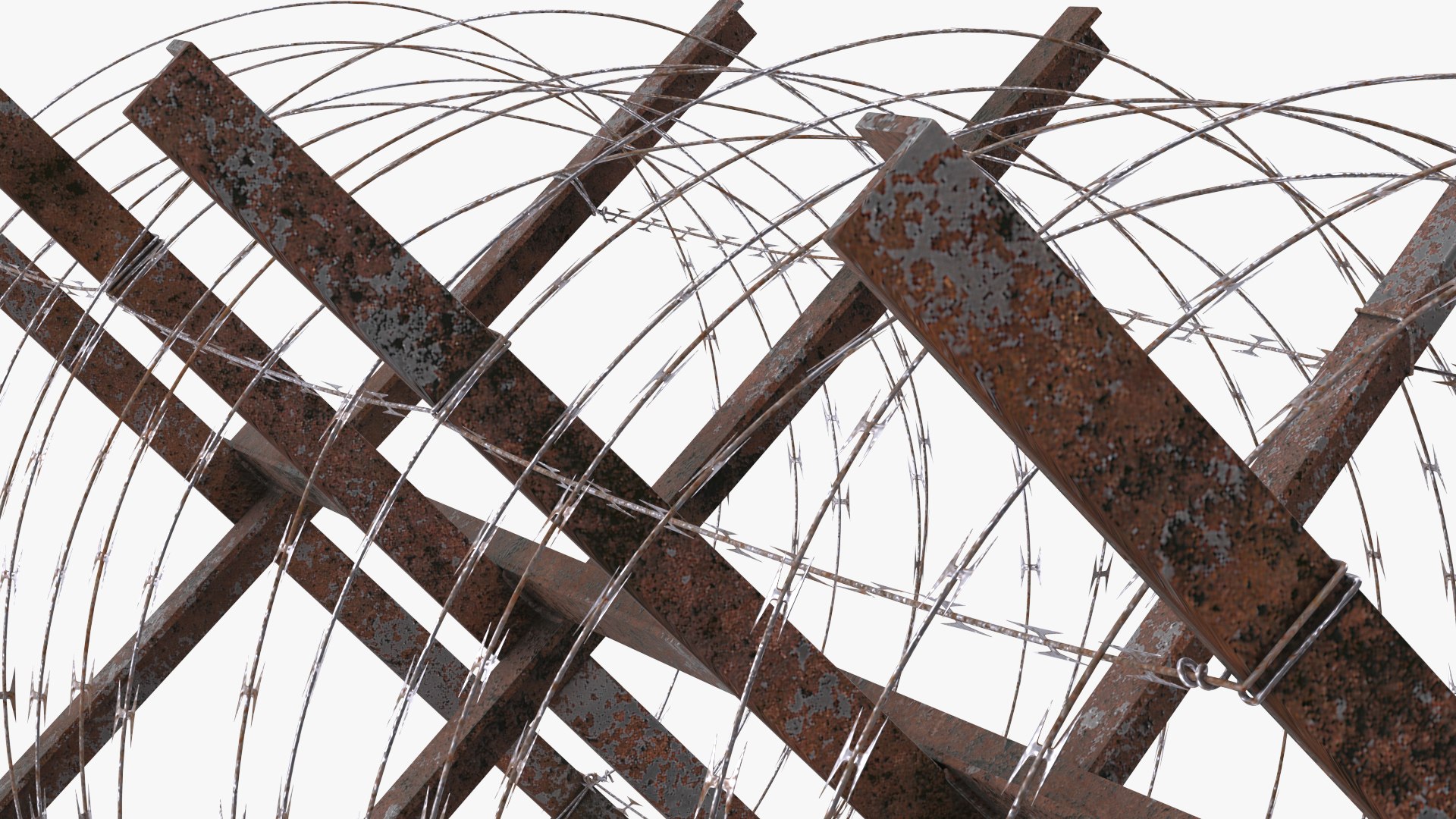 3D razor wire coil barrier model - TurboSquid 1713197