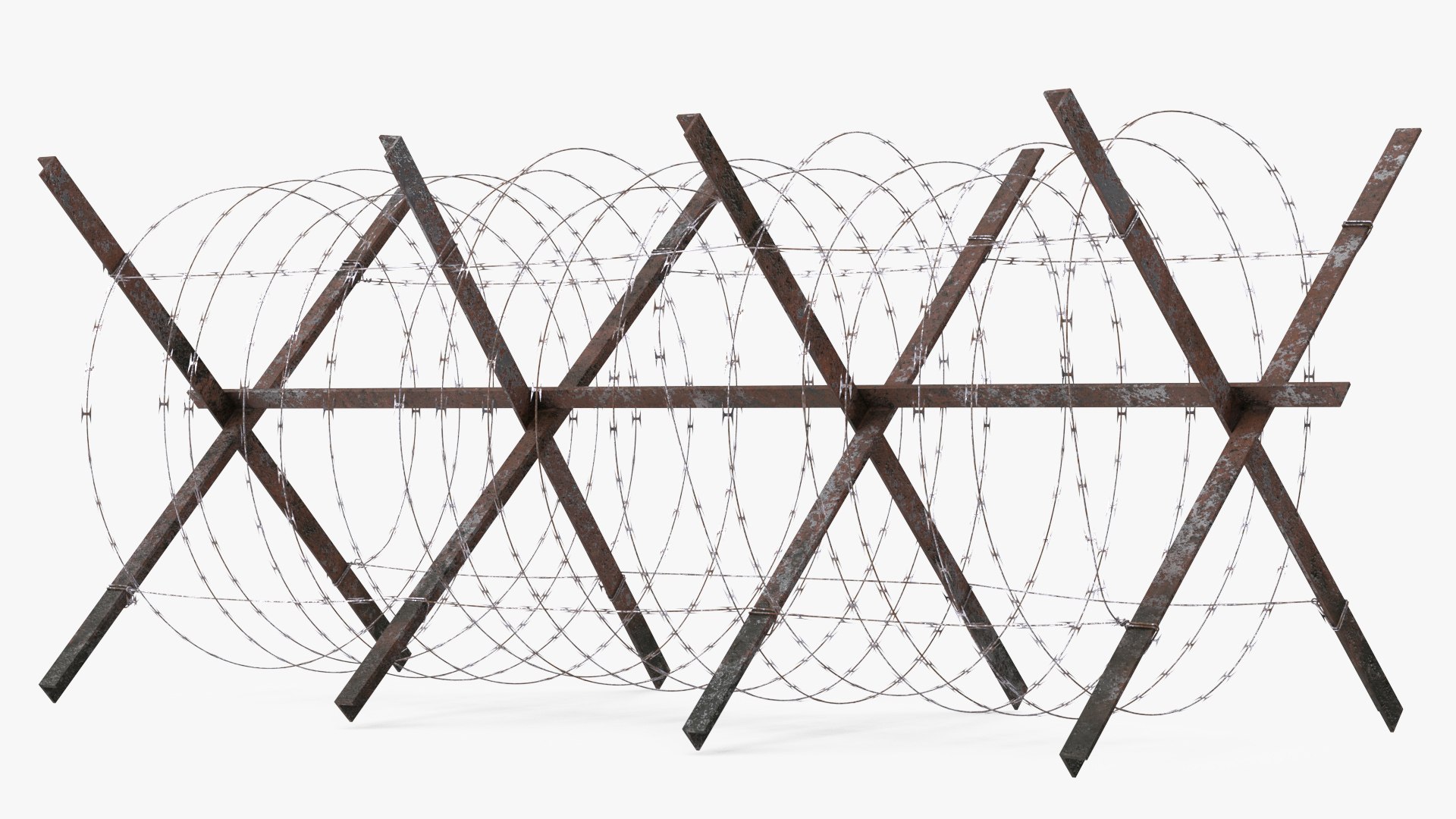 3D razor wire coil barrier model - TurboSquid 1713197