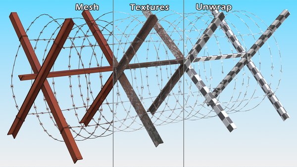 3D razor wire coil barrier model - TurboSquid 1713197
