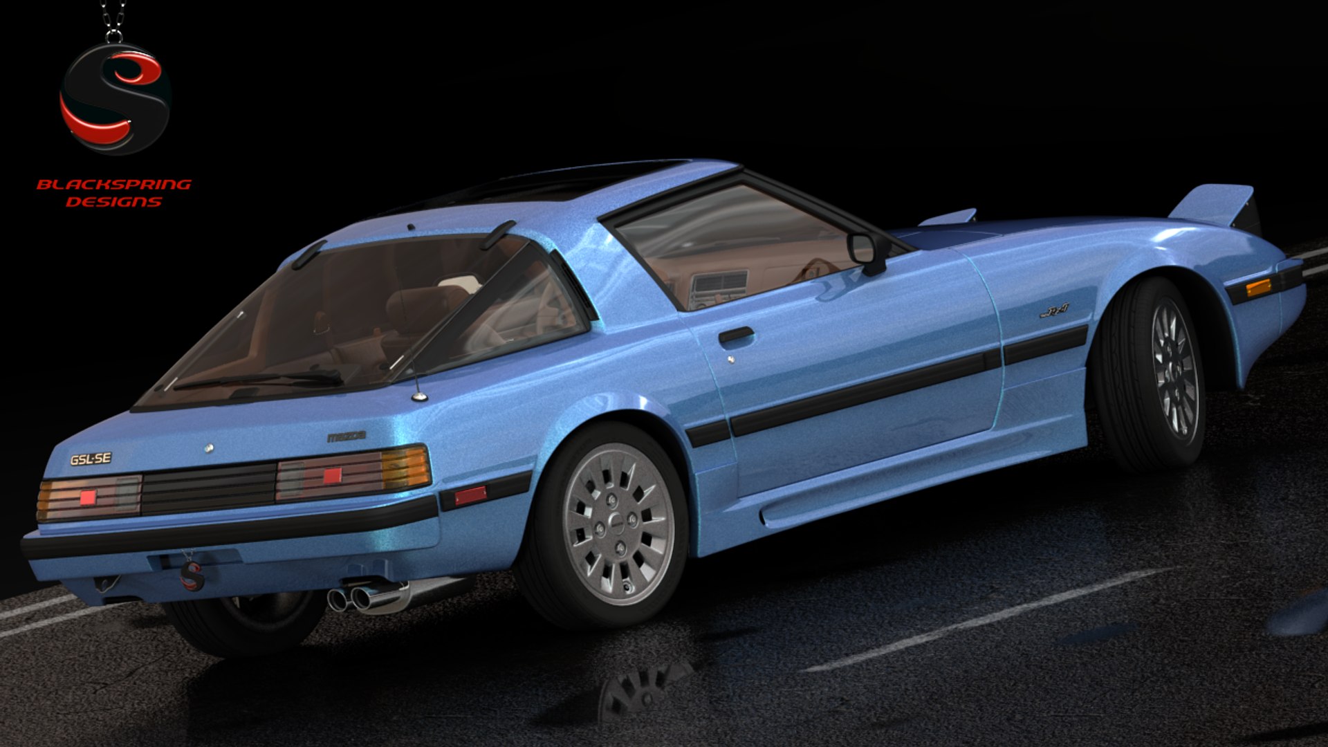 mazda rx-7 1985 3d model