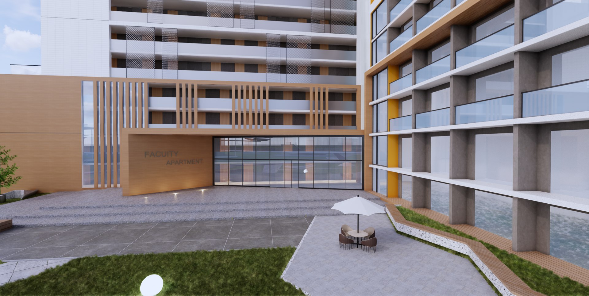 3D Office Building And Dormitory-A6 - TurboSquid 2099039