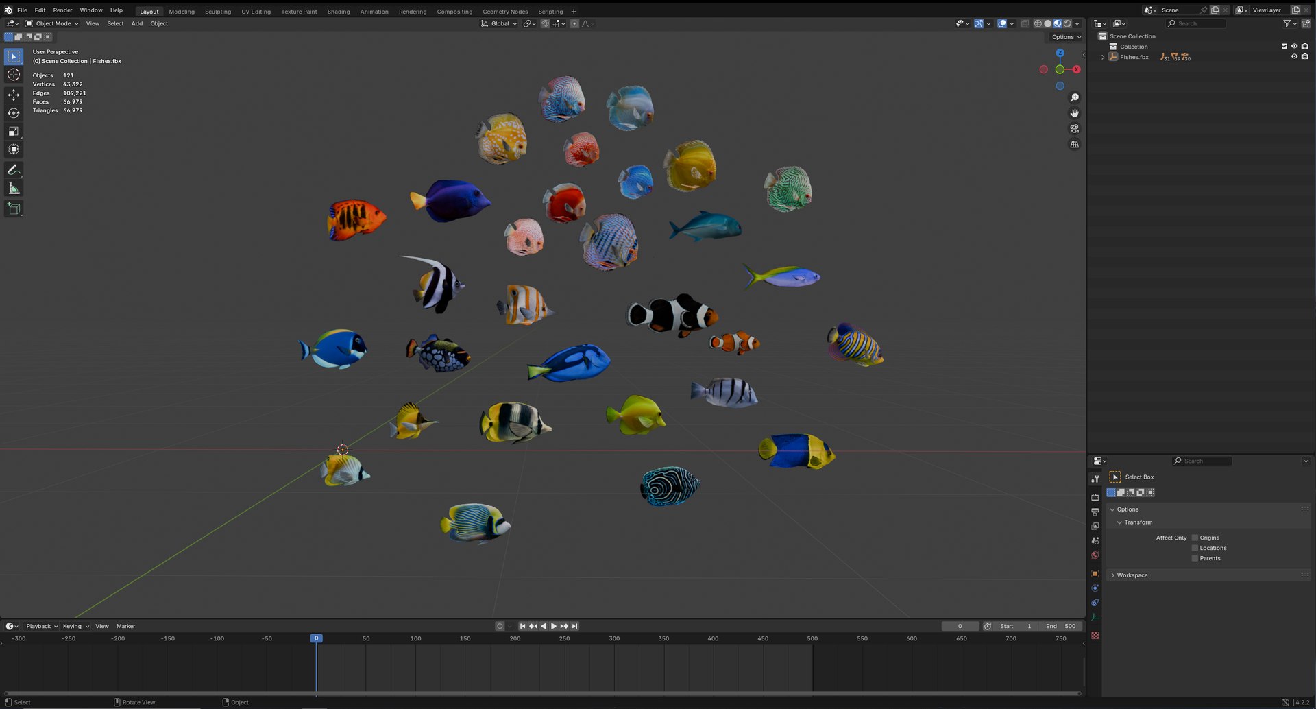 3D Tropical Fish Pack Rigged Animated Fishes Game Ready Aquarium Marine ...