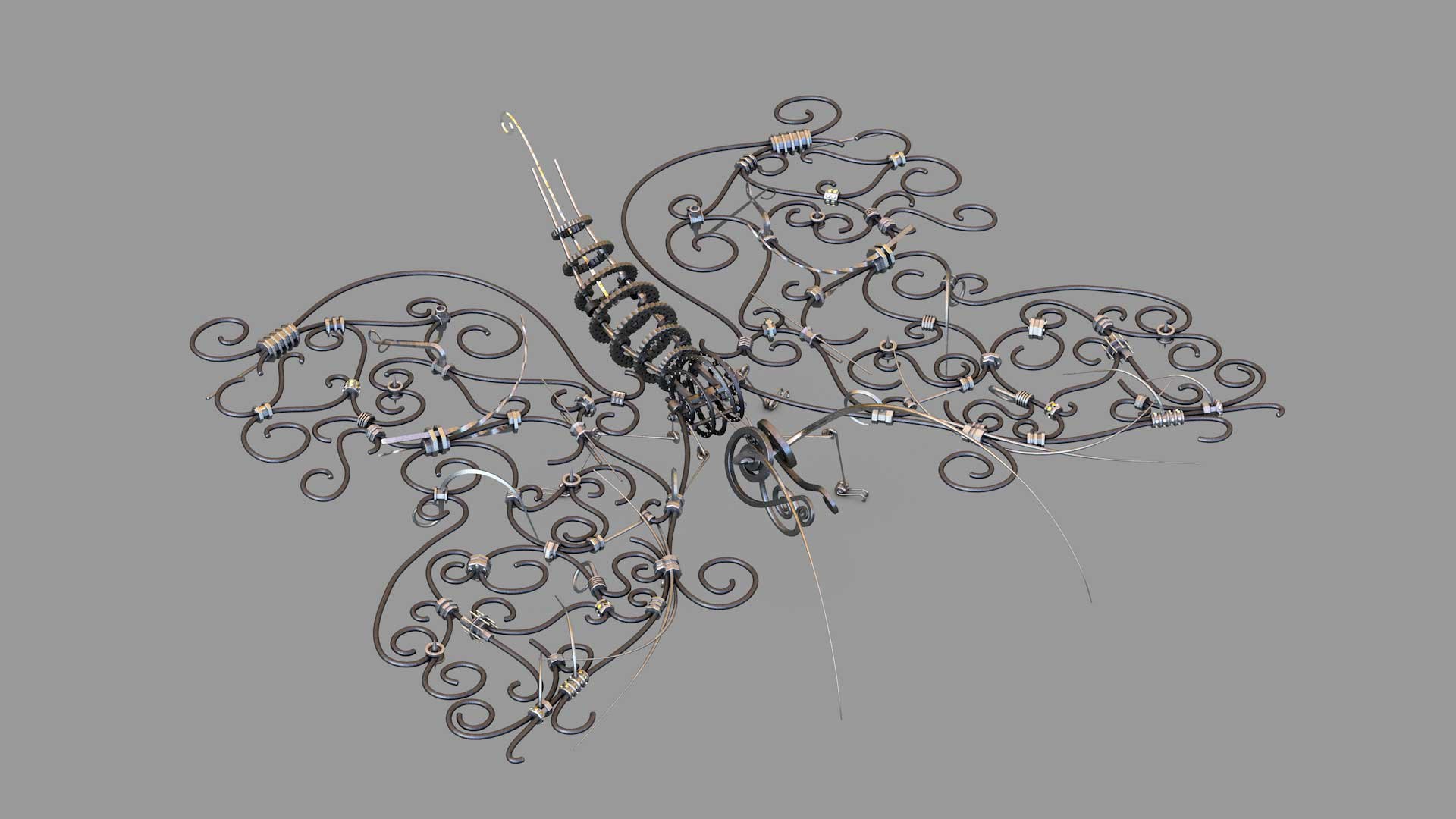 3D Steam Punk Butterfly - TurboSquid 1735101