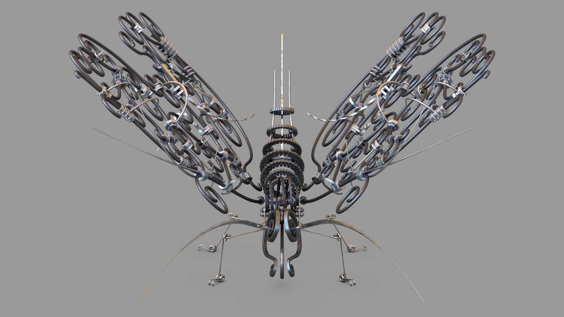 3D Steam Punk Butterfly - TurboSquid 1735101