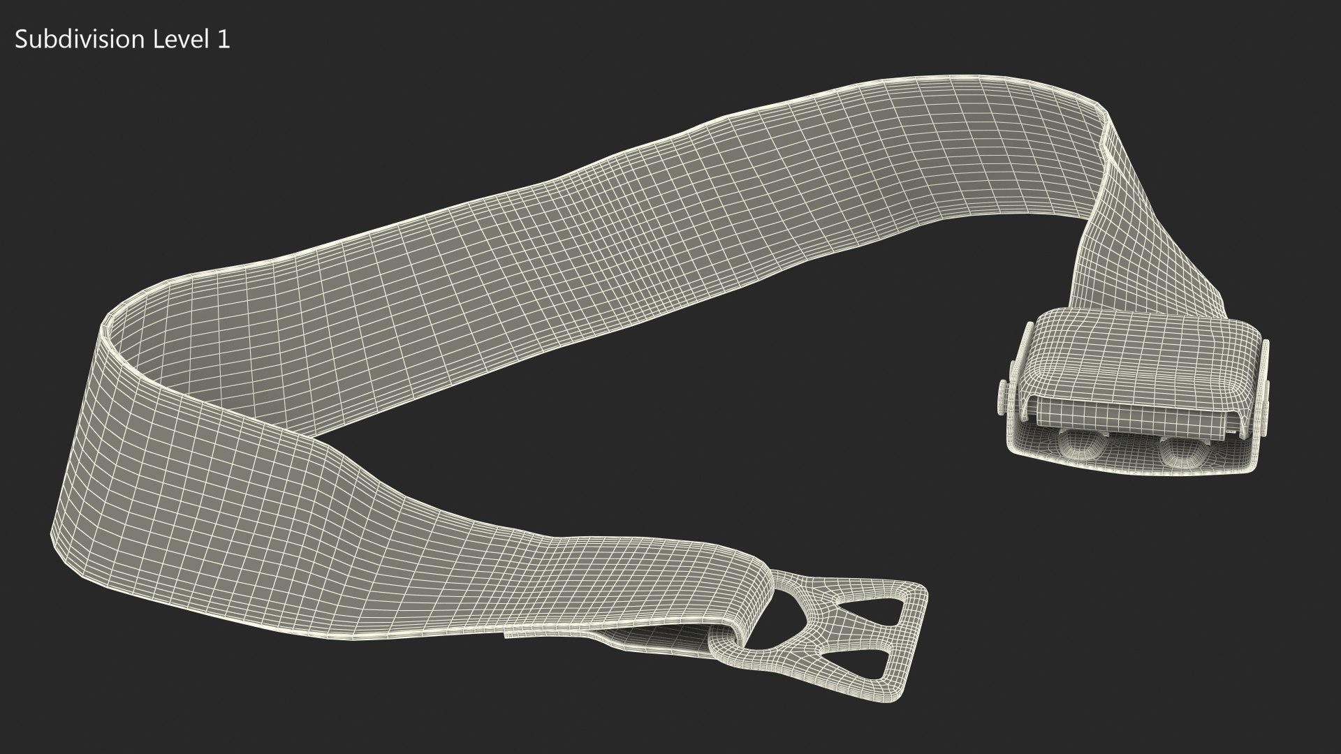 Adjustable Type B Airplane Seat Belt Blue 3D Model - TurboSquid 2161853