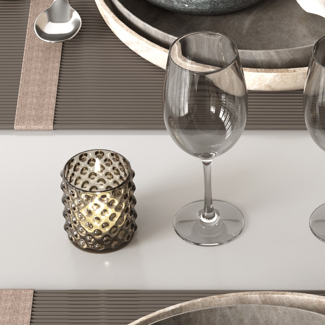 3D Tabelware 01 Model - TurboSquid 1946309