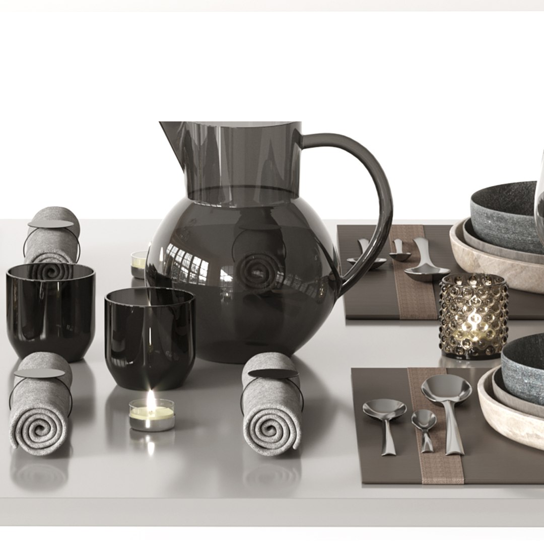 3D Tabelware 01 Model - TurboSquid 1946309