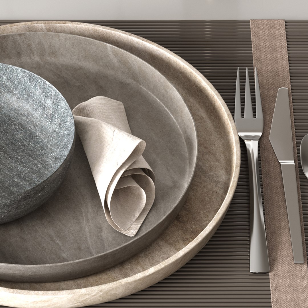 3D Tabelware 01 Model - TurboSquid 1946309