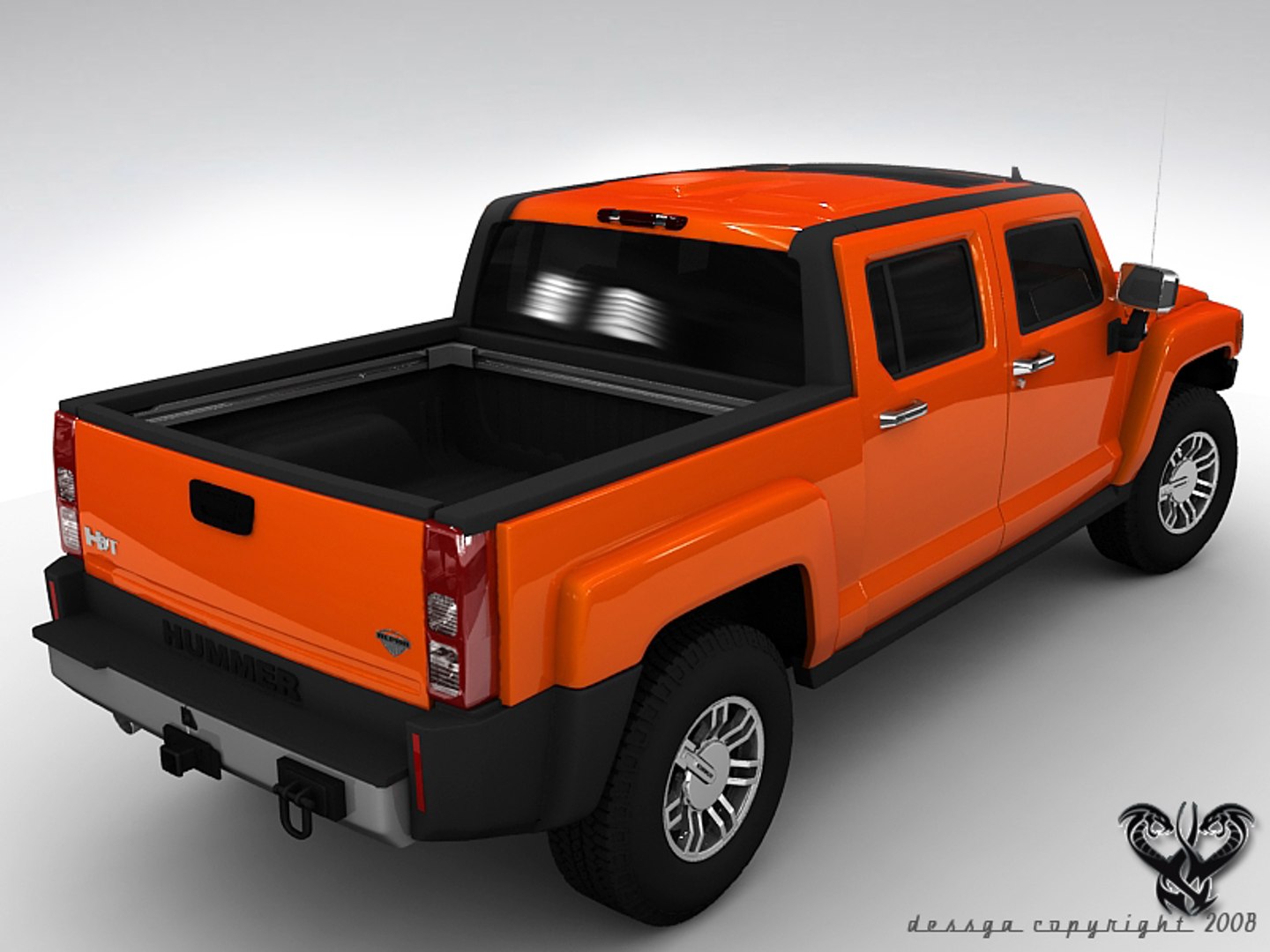 Hummer H3t Alfa 3d Model