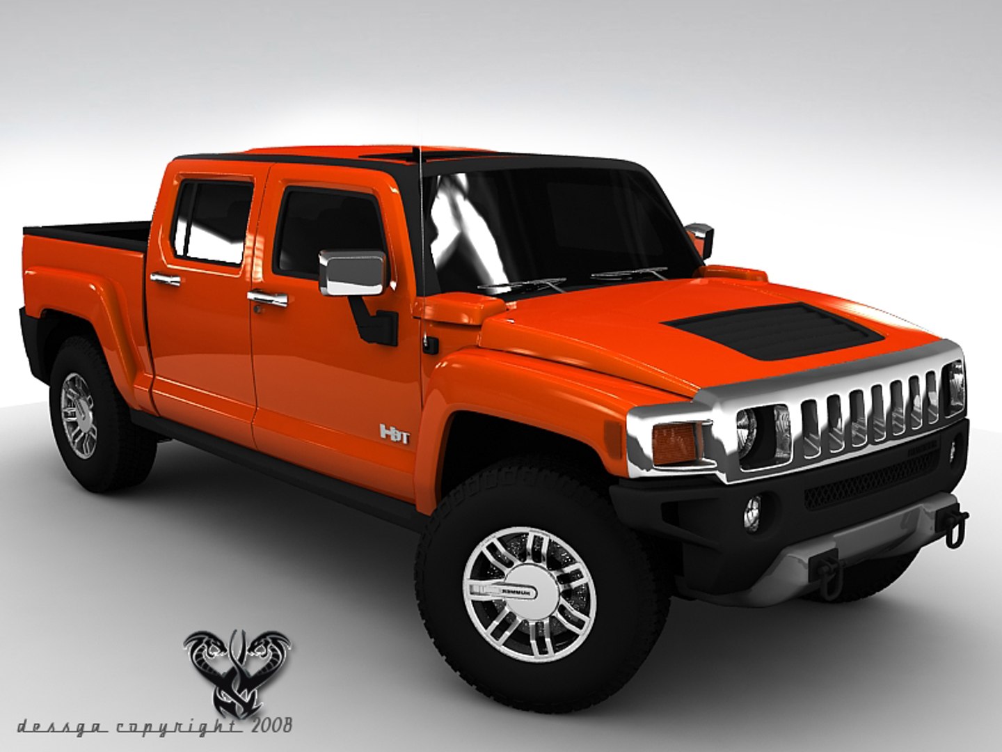 Hummer H3t Alfa 3d Model