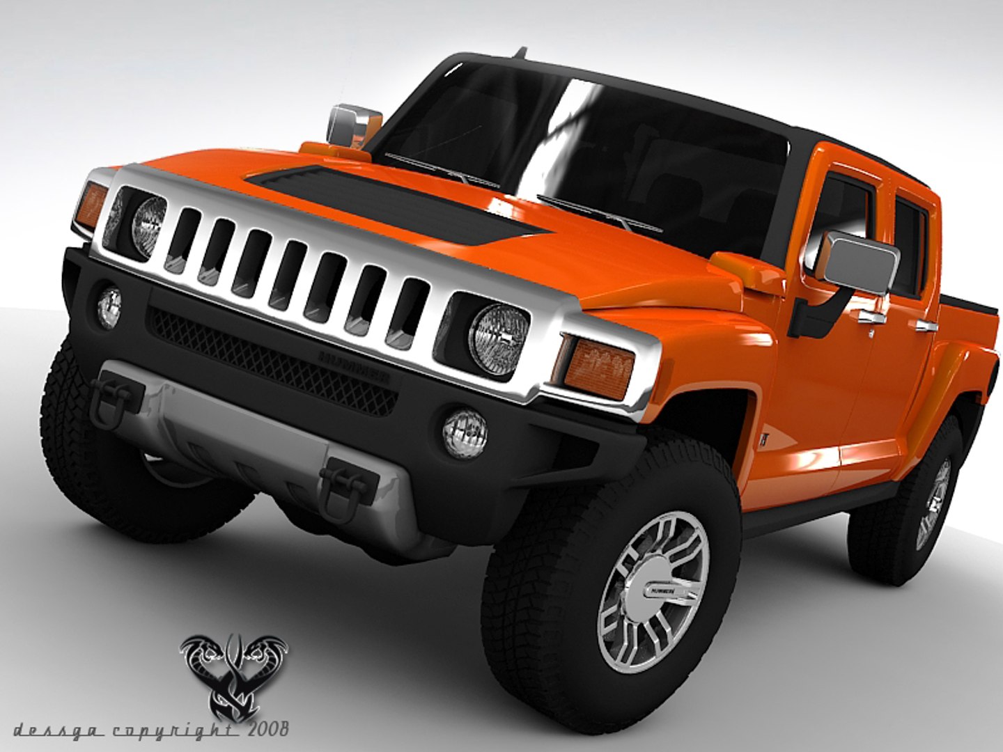 Hummer H3t Alfa 3d Model