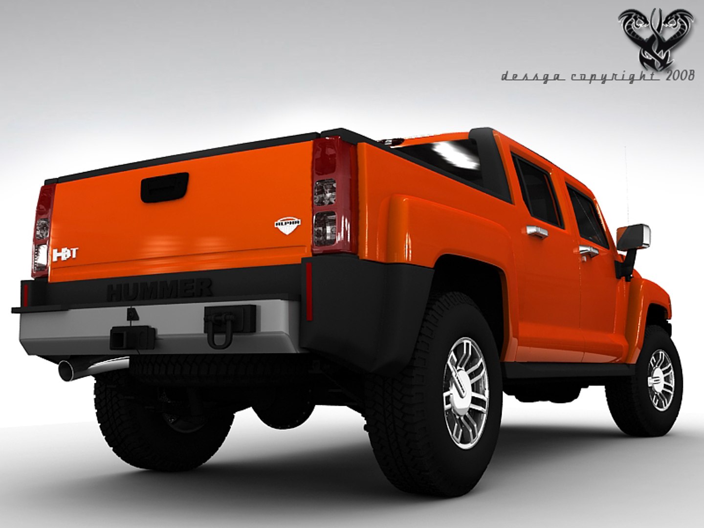 Hummer H3t Alfa 3d Model