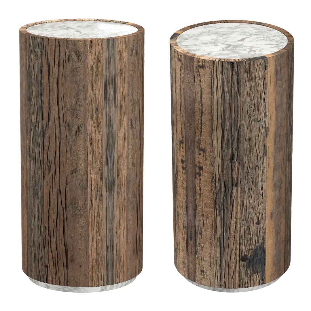 3D Eli Wood Tall Side Table Model - TurboSquid 2301435