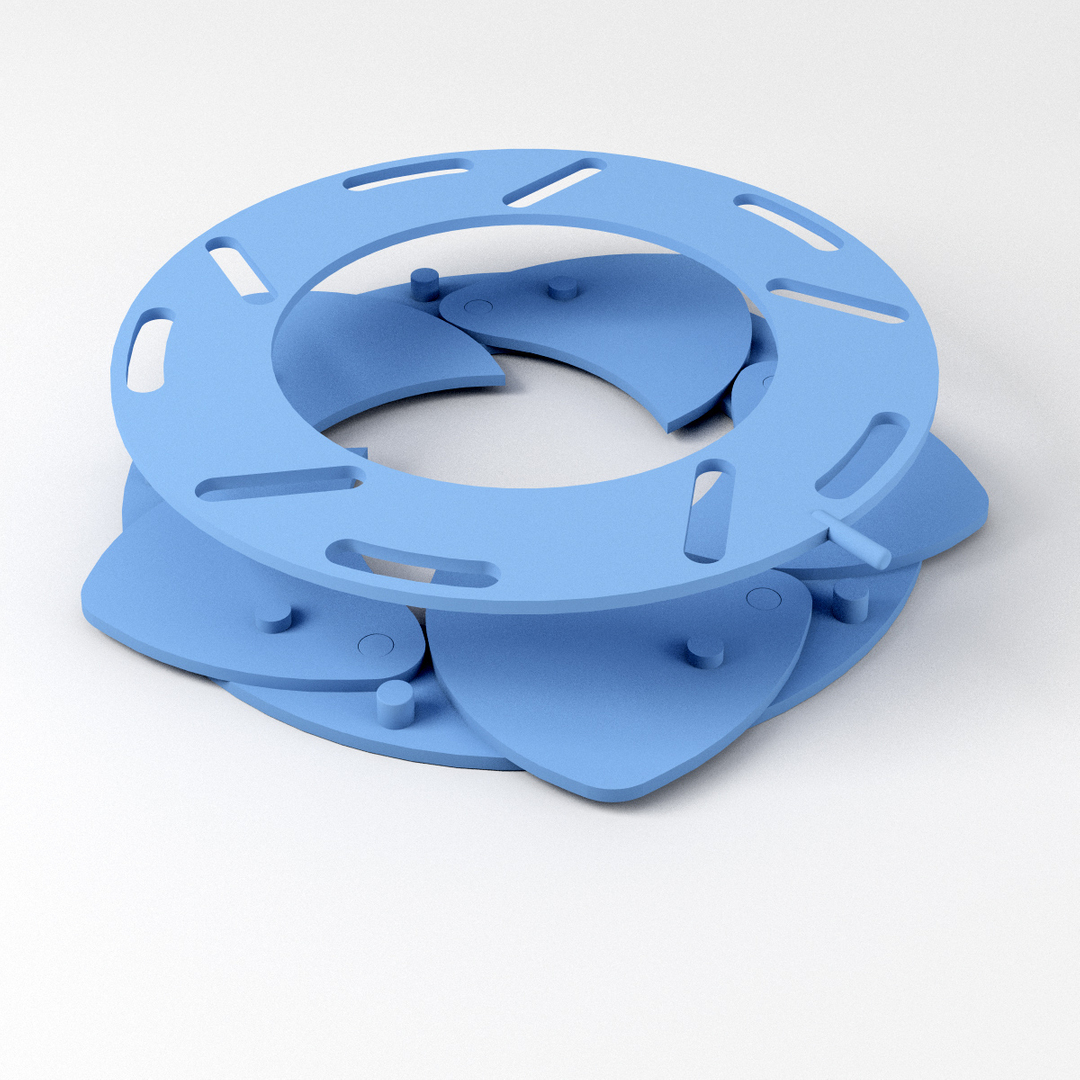 Free 3D mechanical iris diaphragm blades - TurboSquid 1474115